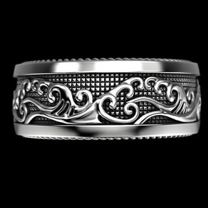 Wave Ring, Surfer Wave Ring, Thumb Ring, Promise Ring for Him - Etsy