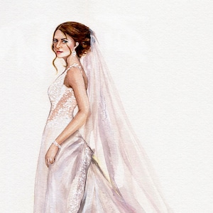 Custom Bride Illustration, Custom Bridal Portrait, Custom Wedding ...