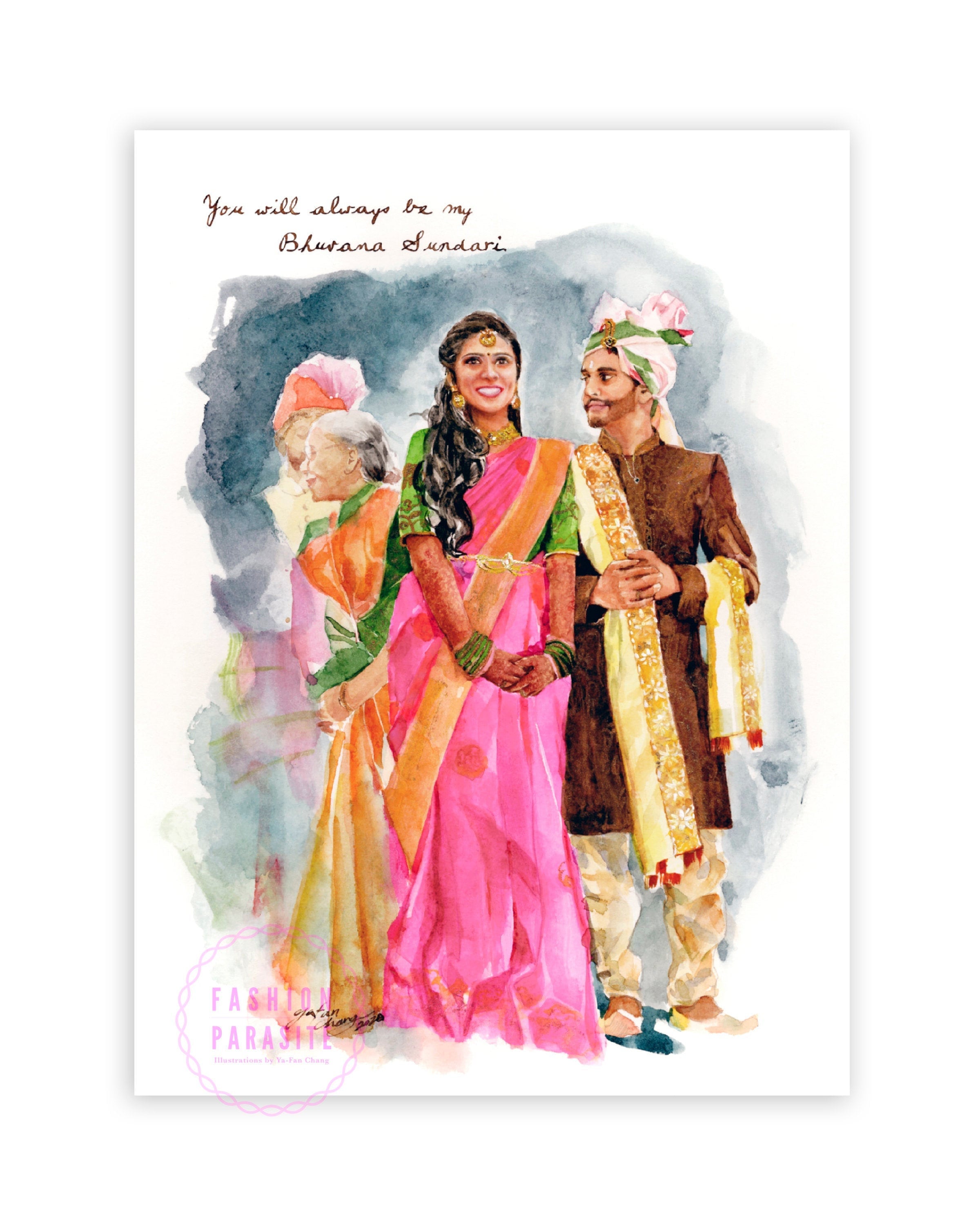 Indian Bride Illustration