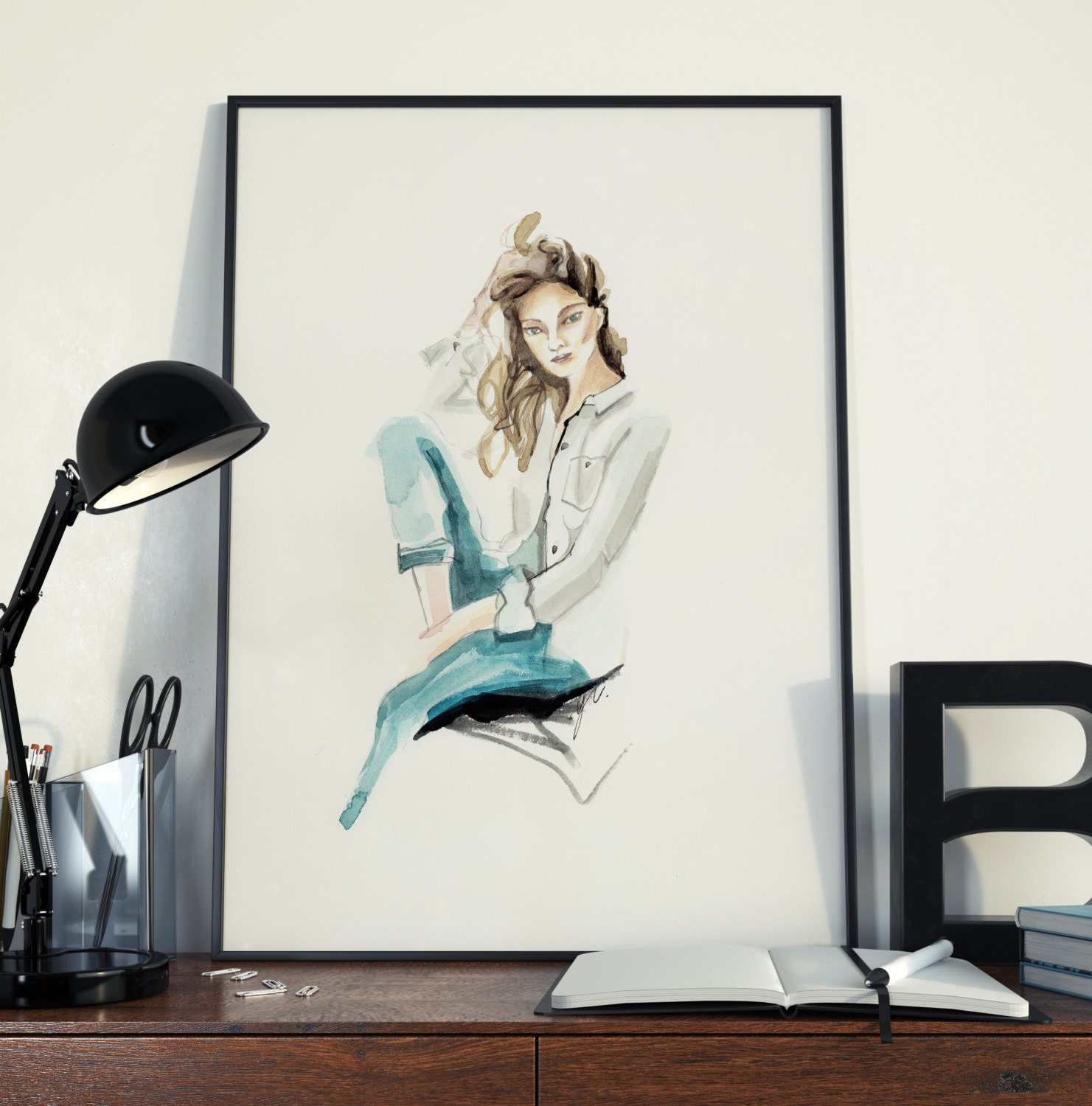 Vogue Wall Art, Fashion Illustration, Fashion Wall Art, Fashion Canvas ...