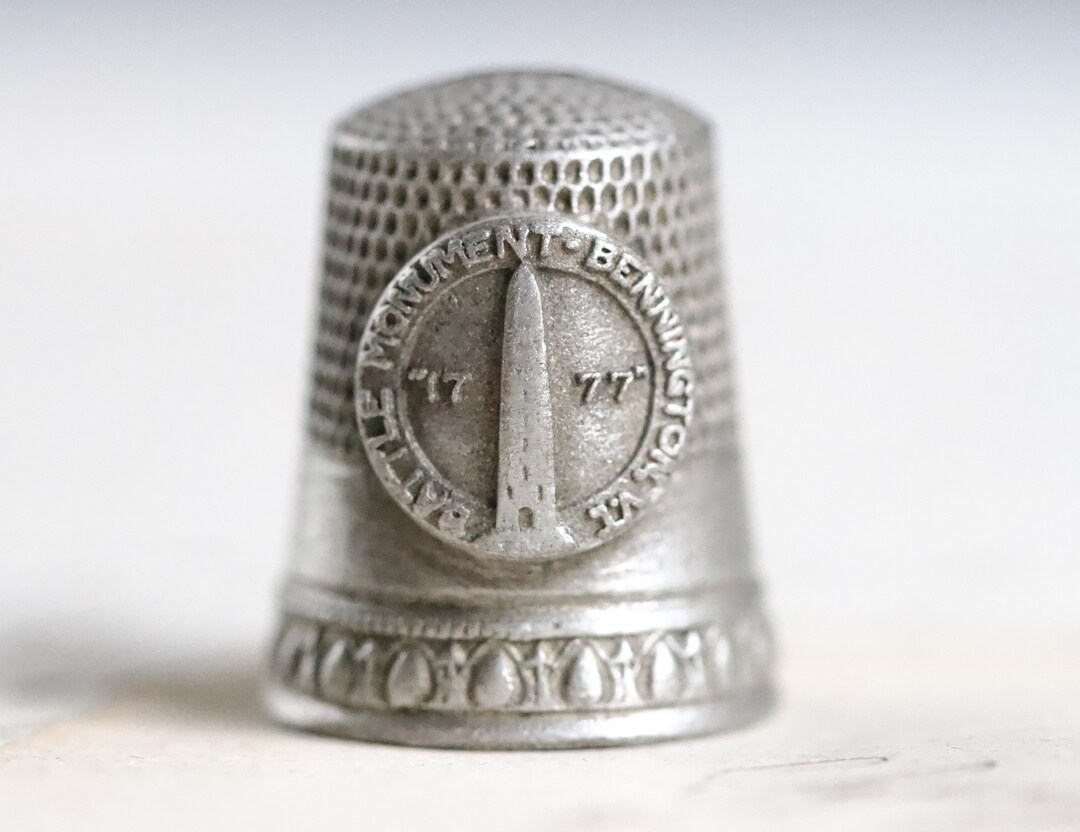 Bennington Battle Monument Souvenir Thimble in Pewter Vintage ...