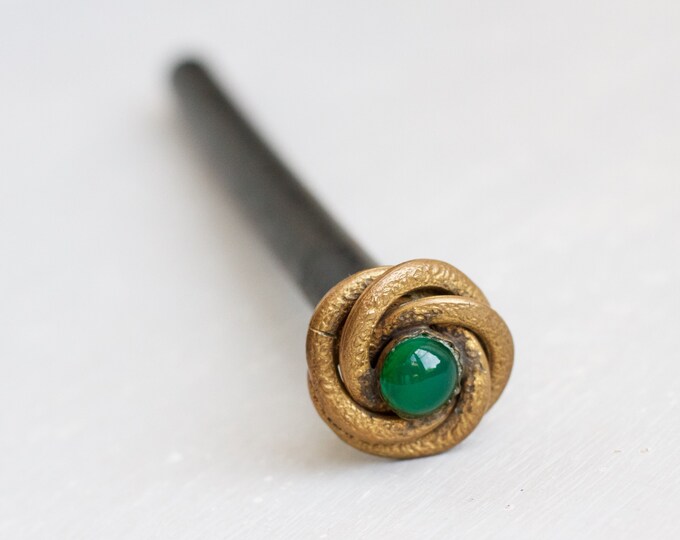 Miniature Royal Scepter Small Wand Green Glass and Brass - Etsy