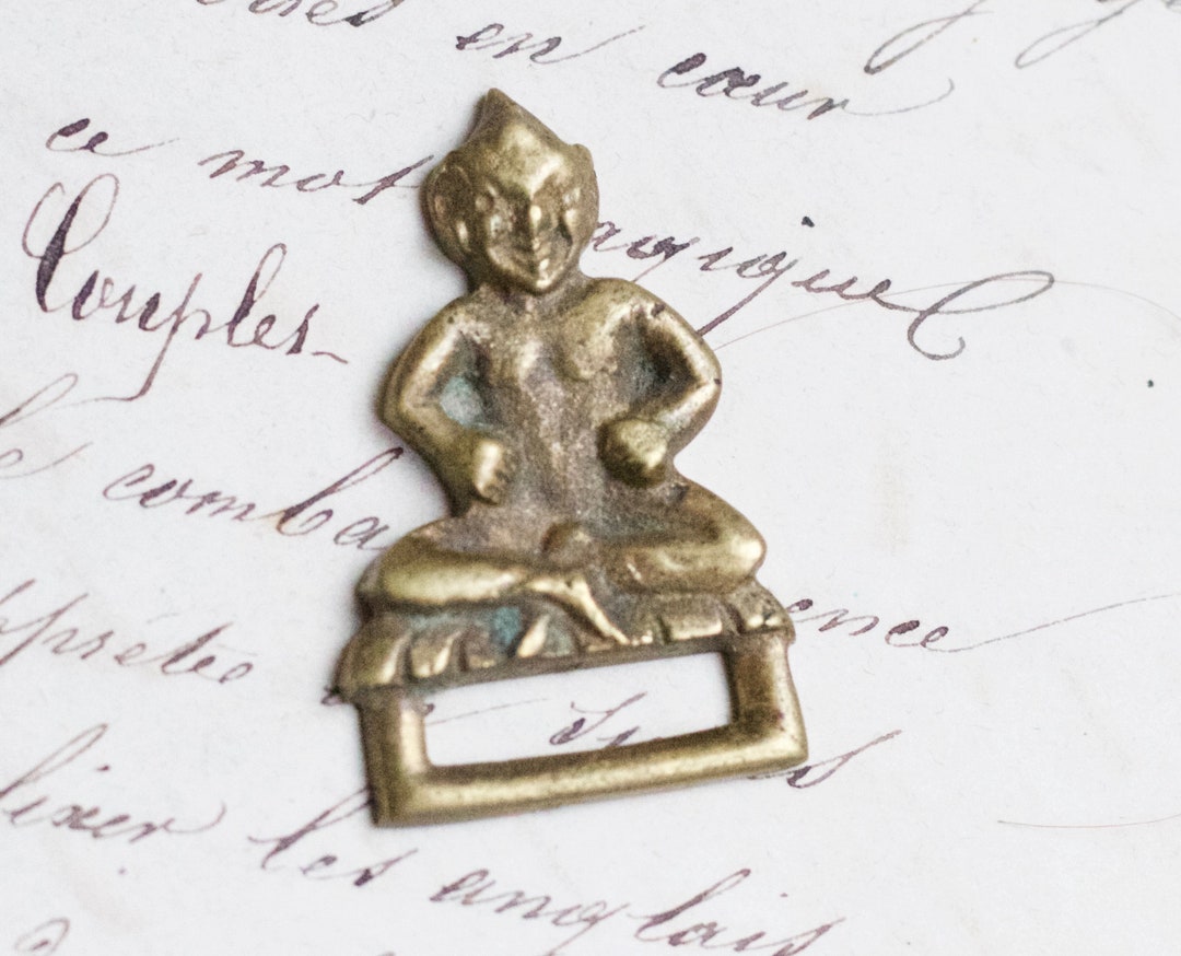 Lucky Devon Pixie Pendant - Brass Charm Antique - Vintage Jewellery Assemblage Component - Etsy UK