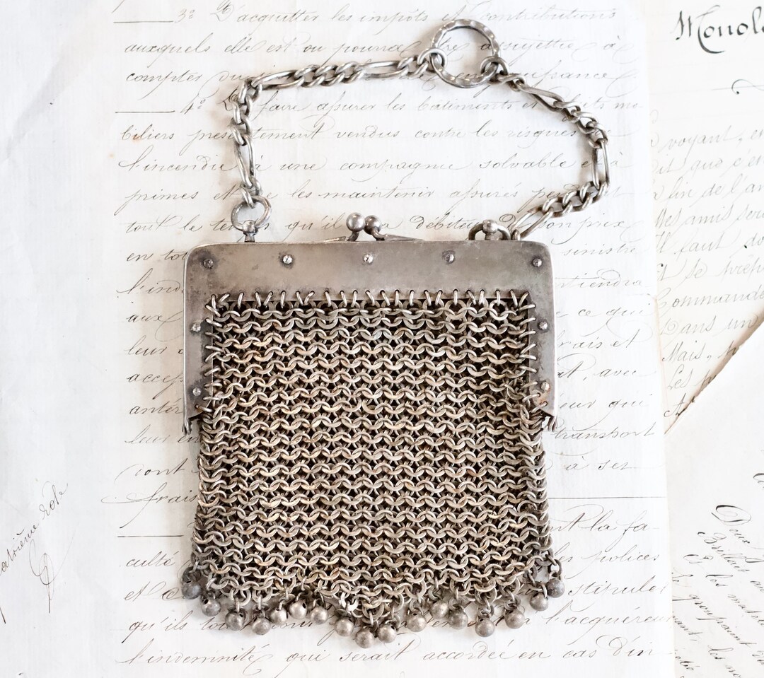 Salvage Chainmail Mesh Coin Purse With Chatelaine Handle as - Etsy
