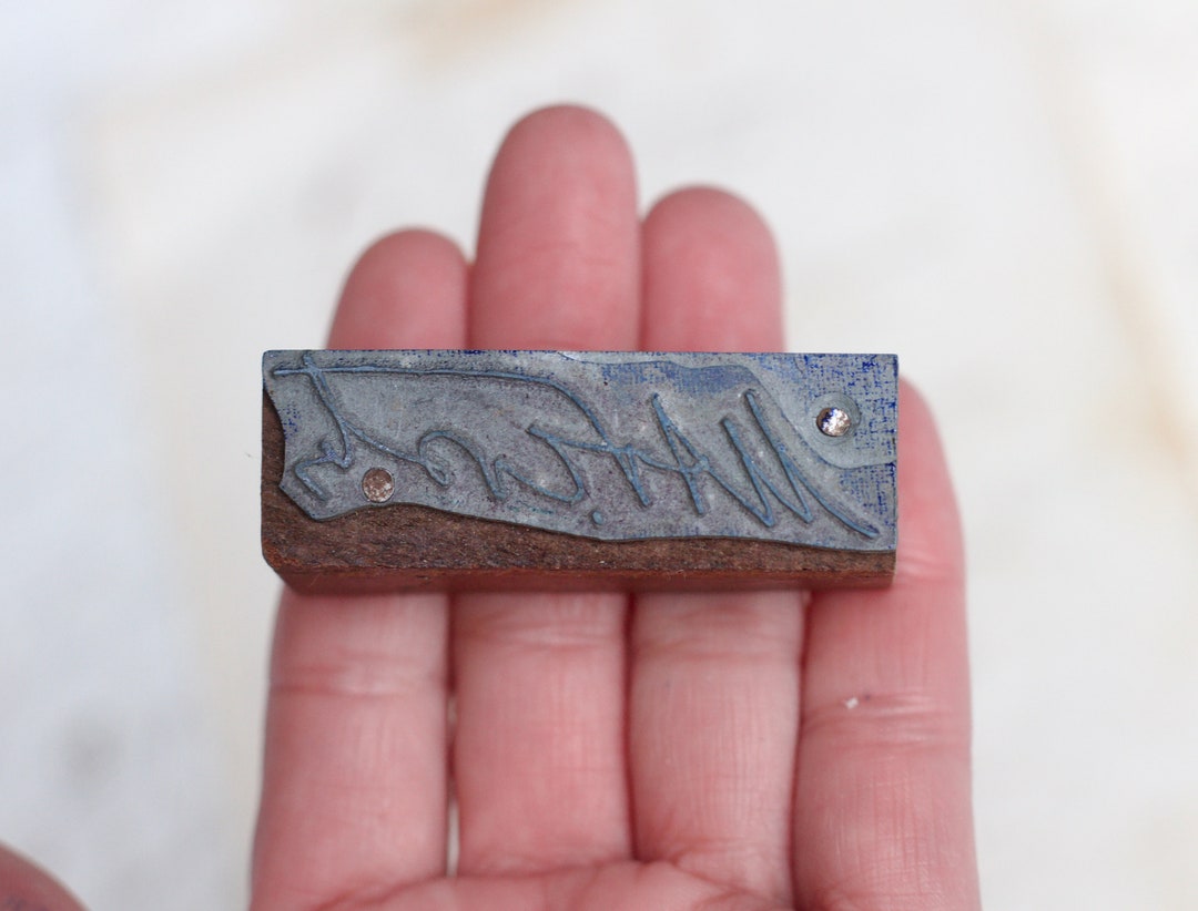 Old Signature Ink Stamp Block - Vintage Stationary - Quirky Paper ...