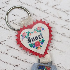 Josef Name Keyring With Swiss Cow Bell Featuring Edelweiss and Alpine ...