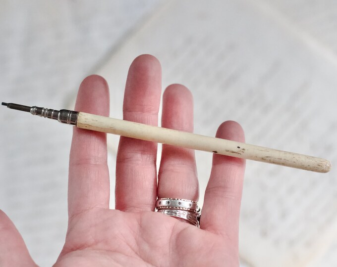 Antique Victorian Propelling Pencil With Bovine Bone Handle - Ox Bone ...
