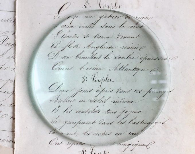 Salvage Magnifying Glass Disk 4 Inch Biconvex Optical Lens DIY ...