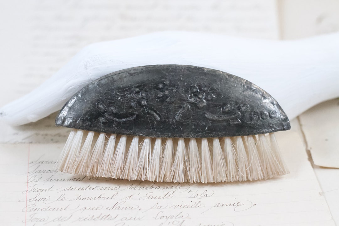 Antique Victorian Travel Clothes Brush - Flat Flint Brush - Vintage ...
