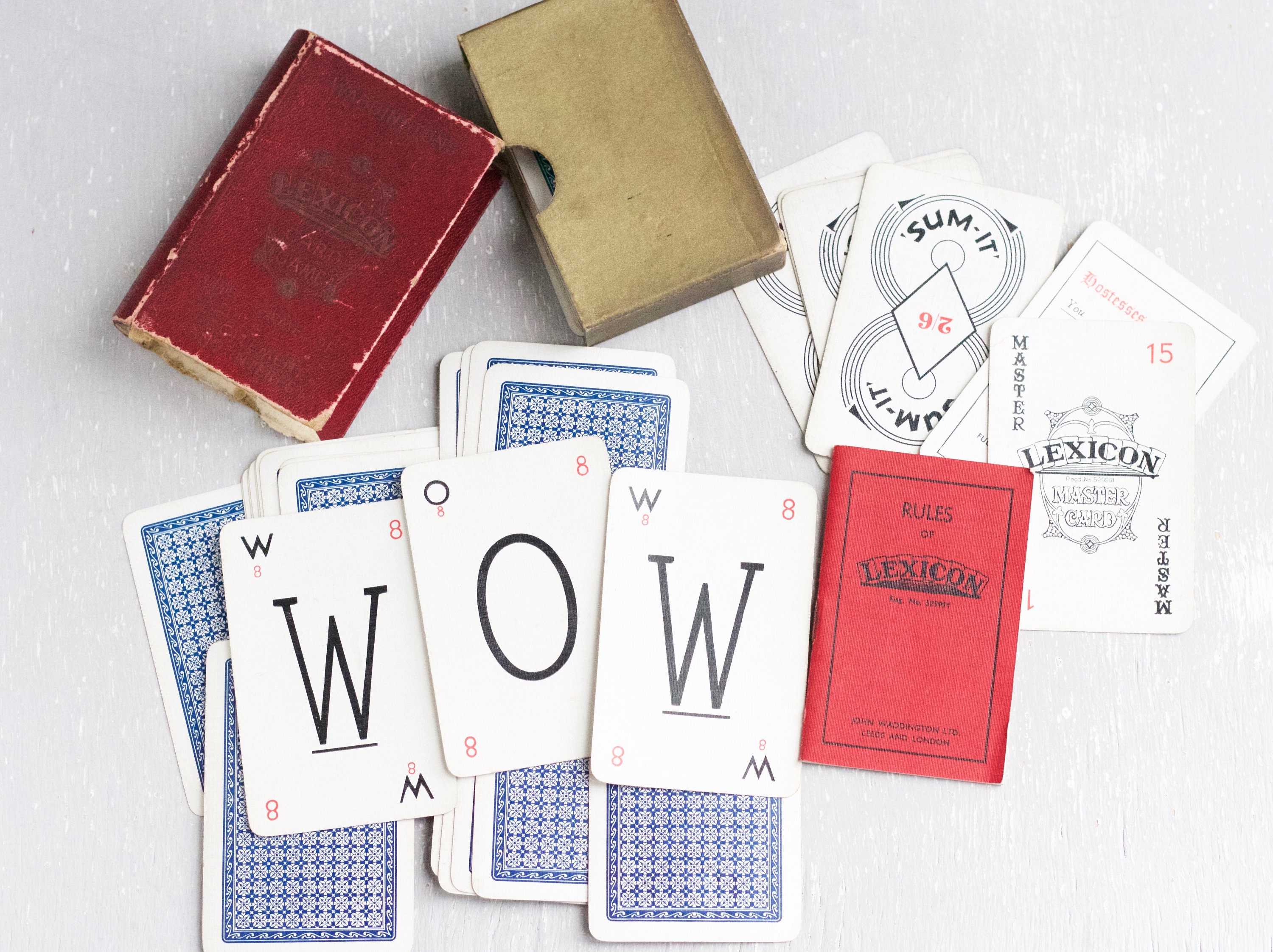 Waddingtons Lexicon Card Game by Atozed 1930's Vintage | Etsy