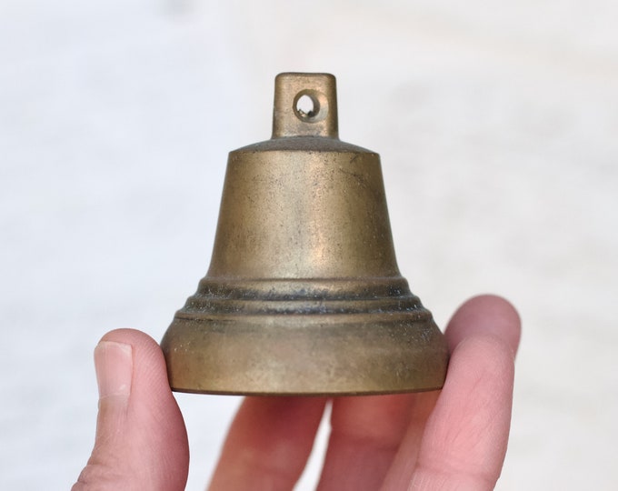 Classic Small Brass Bell for Hanging - Loud Ringing Bell With Patina ...