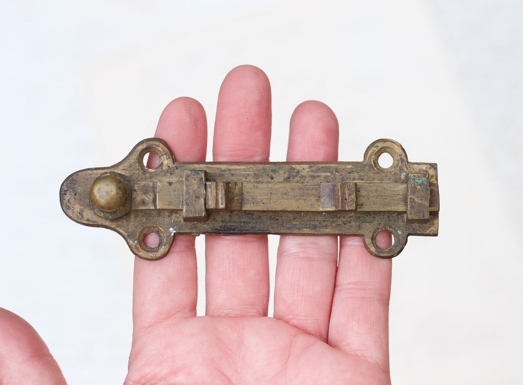 Salvage Brass Sliding Doll Latch Slide 4 Inch - 19th Century Antique ...