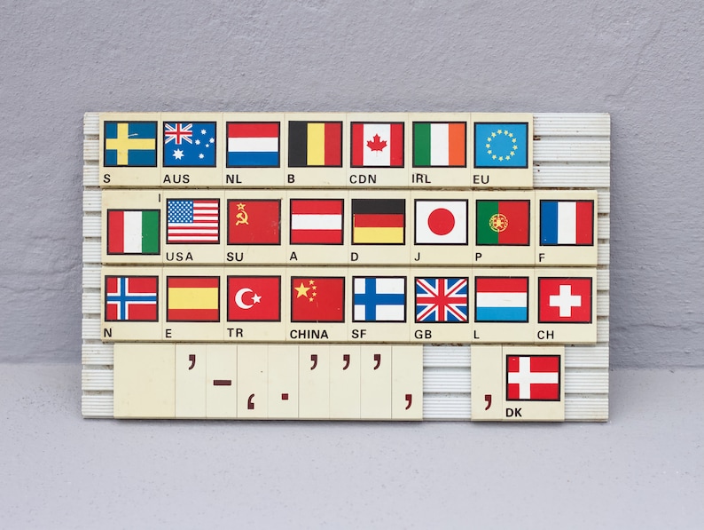 Vintage Flags of the World Notice Board – Industrial Education Decor - Etsy
