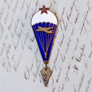 Russian Soviet Parachute Jump and Airborne Troops Badges - Vintage USSR ...