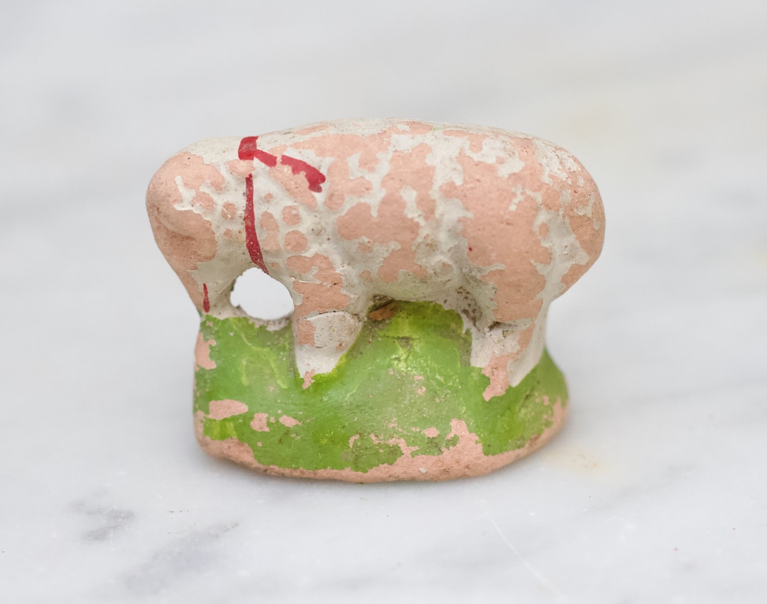 Antique Lamb Nativity Figure - Vintage Folk Art Christmas Christmas ...