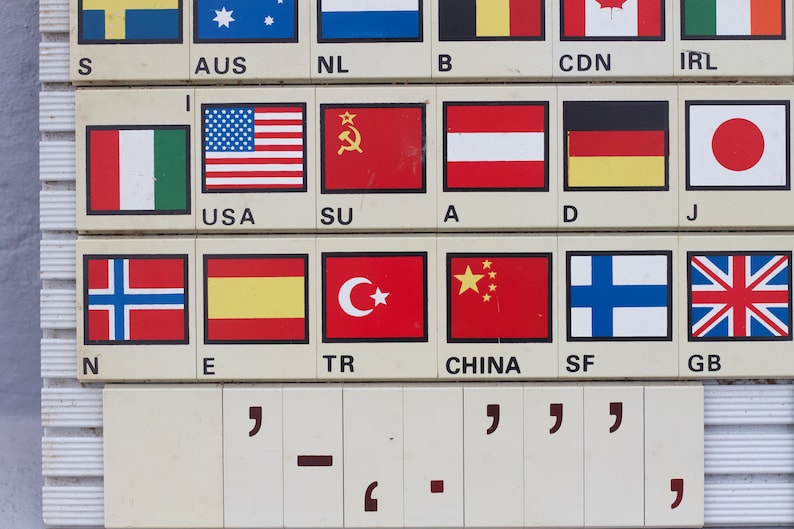 Vintage Flags of the World Notice Board – Industrial Education Decor - Etsy