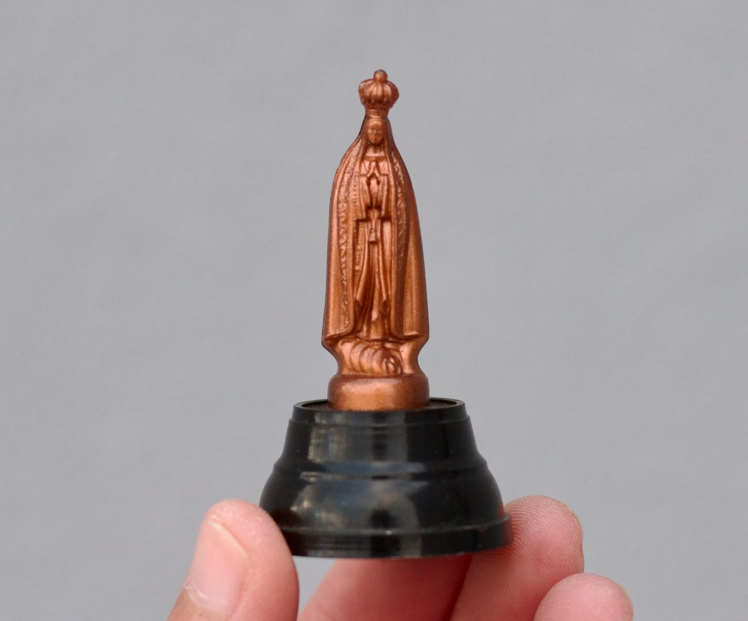 Vintage Our Lady of Fatima Miniature Statue - Copper Tone Souvenir - Etsy
