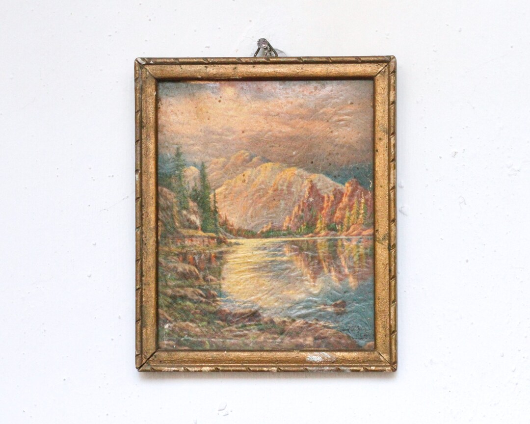 Frederick D Ogden Small Lithograph - Winter Moon and Snow Covered ...