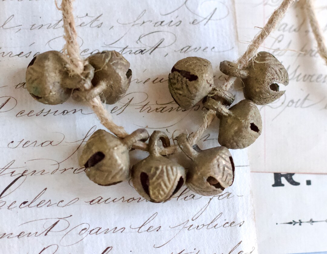 Antique Ornate Indian Brass Bells Set of 8 Handmade - Etsy