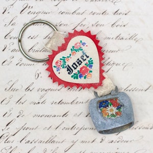 Josef Name Keyring With Swiss Cow Bell Featuring Edelweiss and Alpine ...