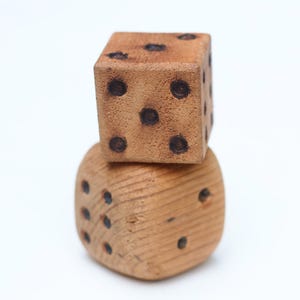 Pair of Oversized Wooden Dice Set of 2 Giant Die - Vintage Game Pieces ...