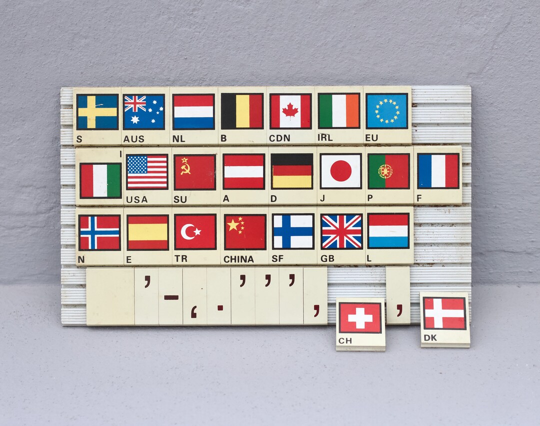 Assorted Flags of the World Notice Board - Random Countries and EU ...