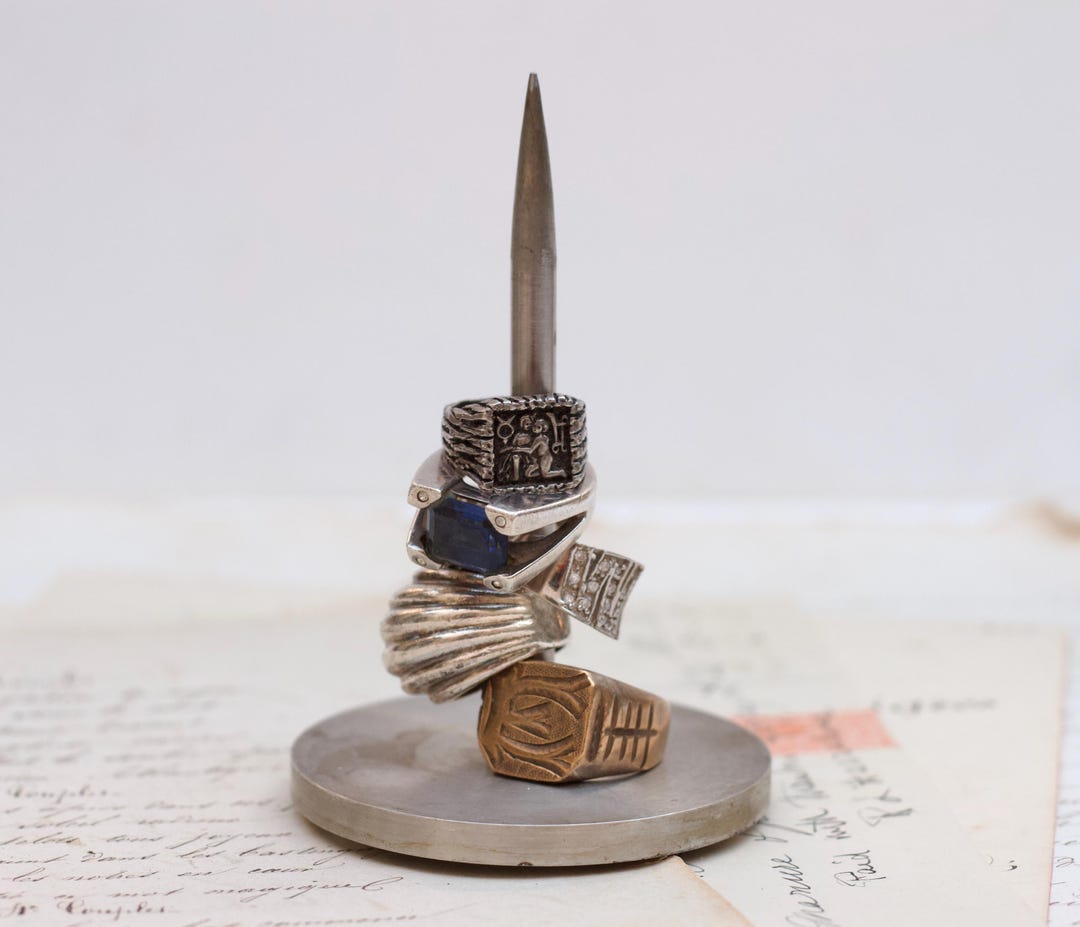 Bill Receipt Holder Spike Rod - Desktop Memo Skewer - Note Spike - Ring ...