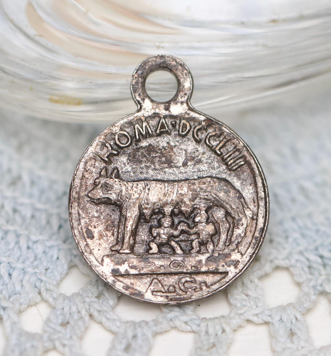 La Lupa Capitolina Medal, Vintage Italian Medal Pendant Medal of Rome ...