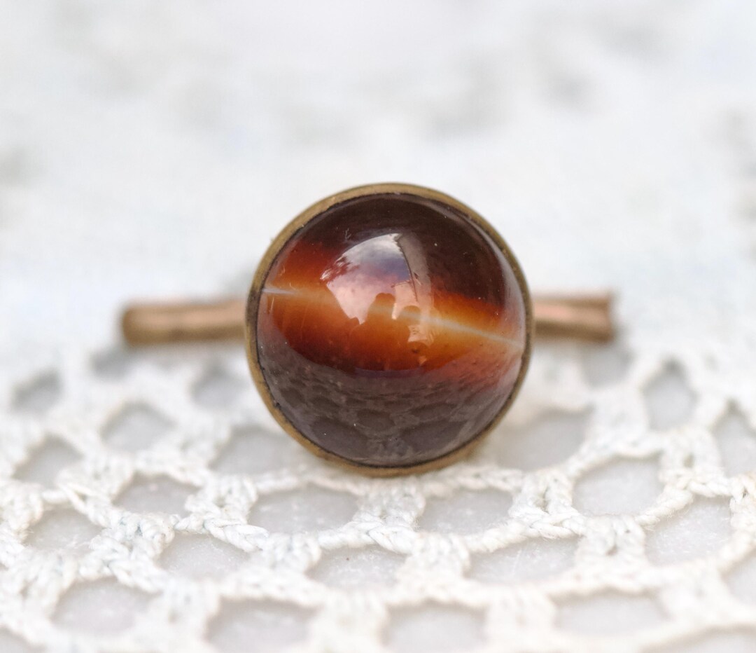 Antique Banded Agate Button - Victorian Faux Tiger Eye, 13mm - Etsy