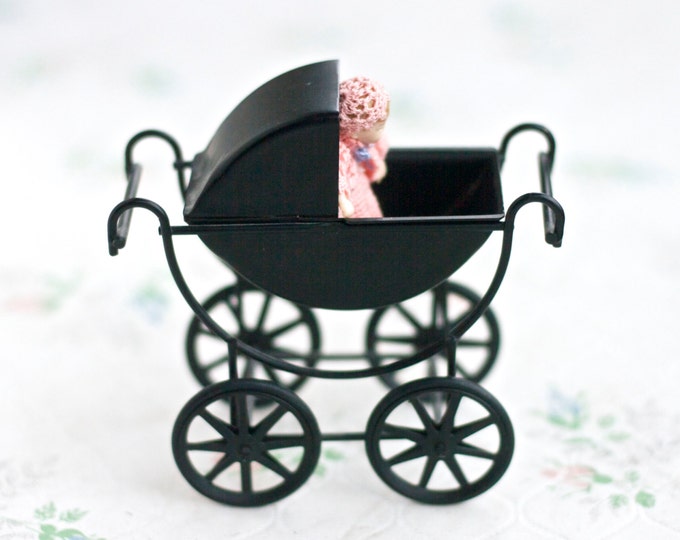 Victorian Pram Miniature Baby Push Chair Plus Tiny Baby - Etsy
