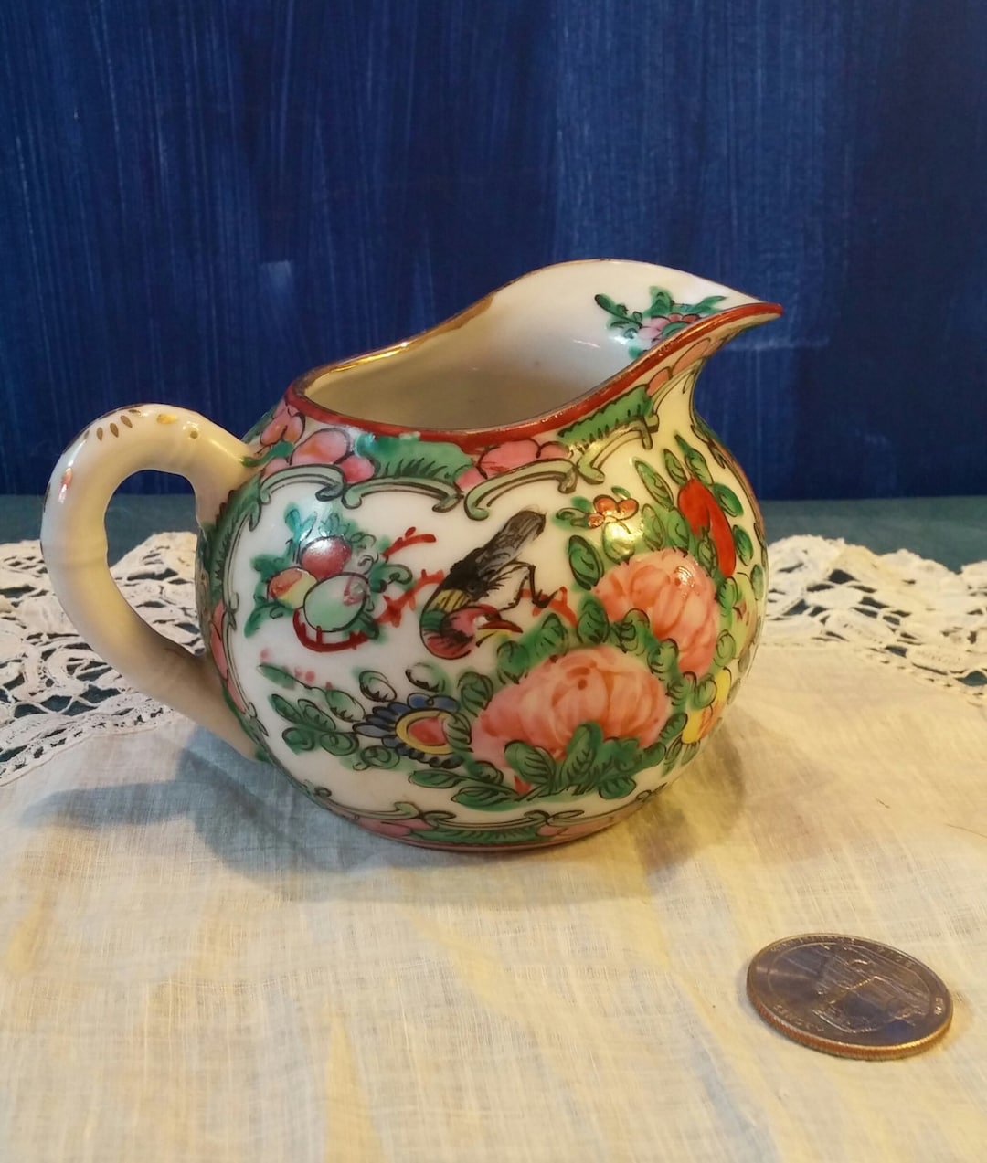 Antique Chinese 1880s Rare Collectible Rose Mandarin Chinese Porcelain ...