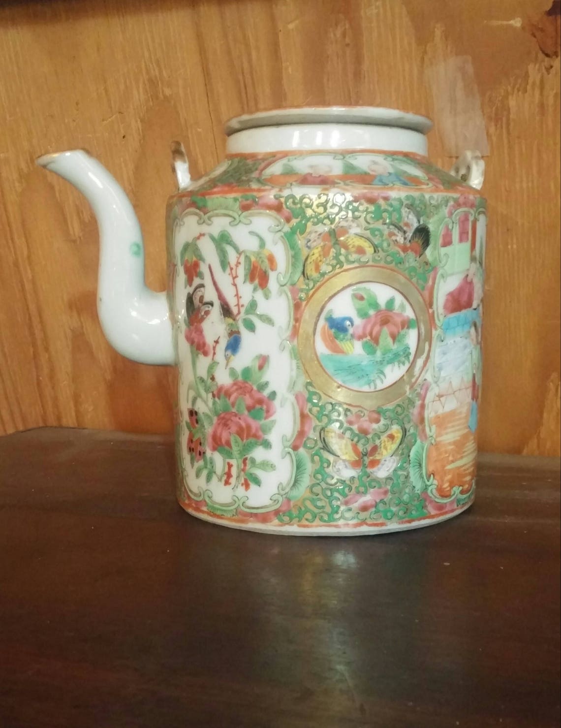 Antique Chinese Coffee Pot Rose Mandarin Mid 1800s Rare China Hand ...