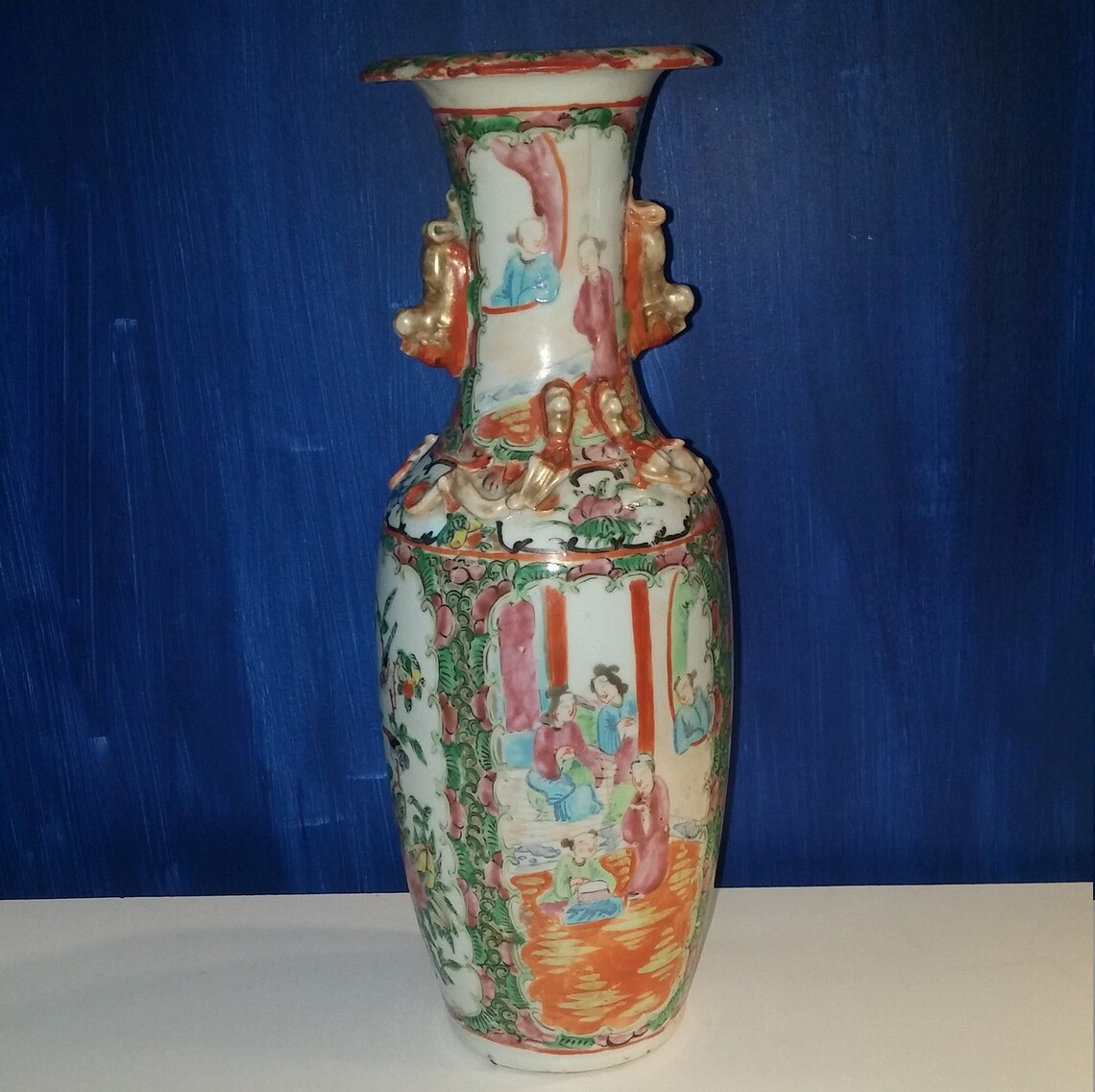 Antique Chinese Vase Rose Mandarin Hand Painted Porcelain | Etsy