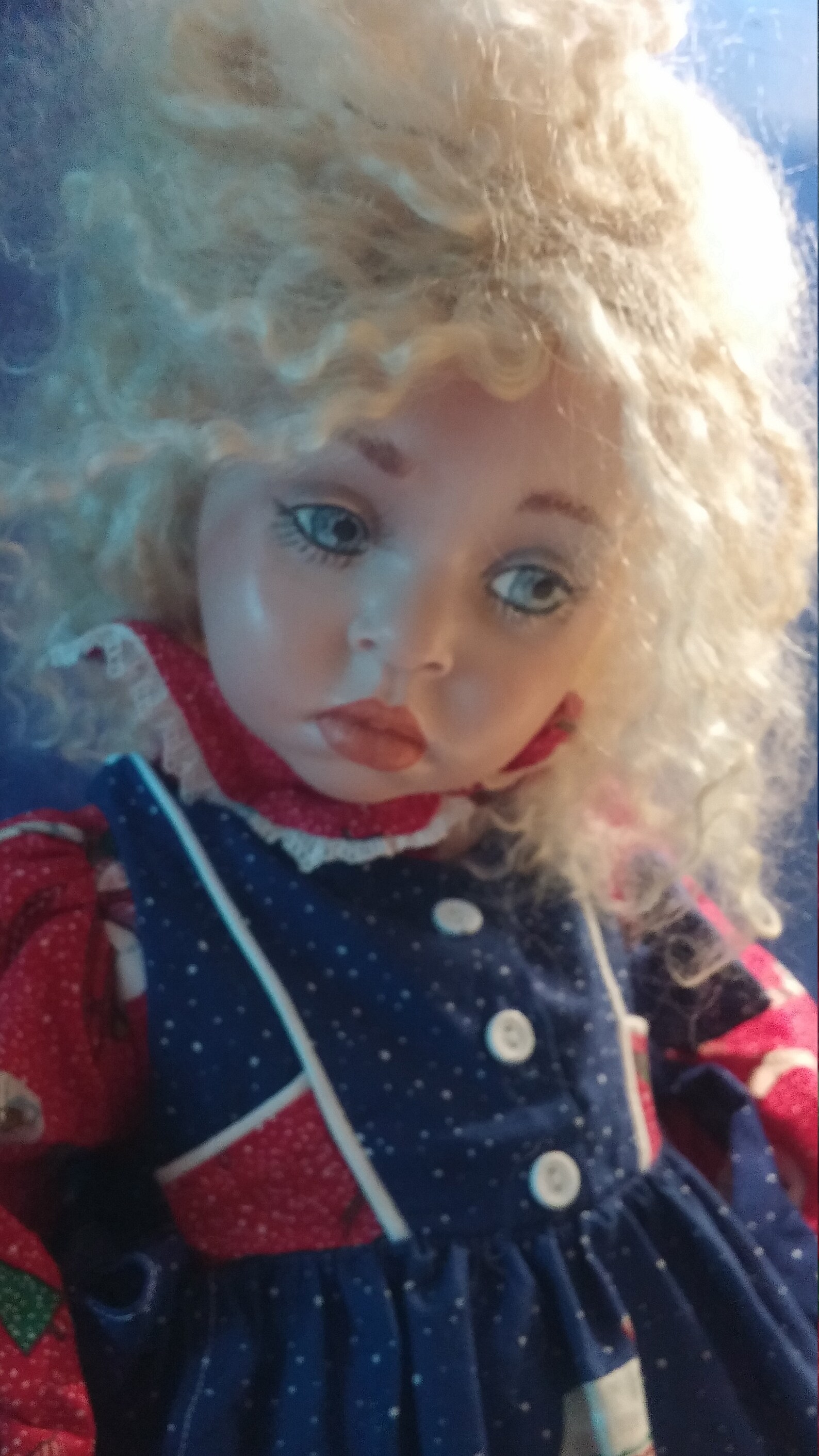 Christmas Artist Doll Flossie Rubert Art Dollworks 1995 Tall Porcelain ...