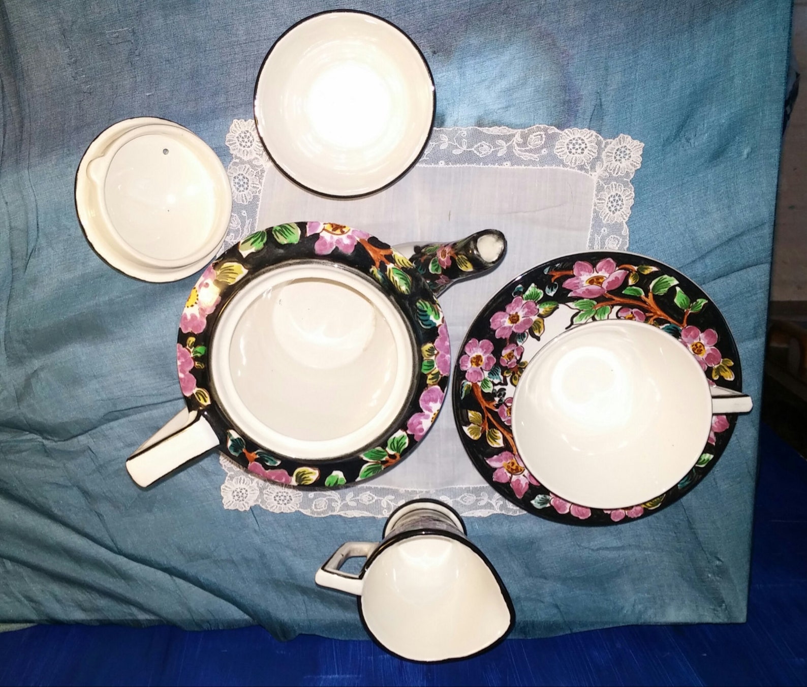 Antique Tea Service Portugal Art Deco China Rare Portuguese Tea Setting ...