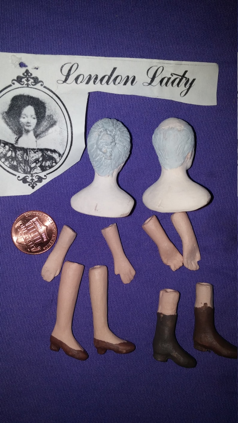 Vintage Miniature Doll Parts Handmade Artist Doll Heads and - Etsy