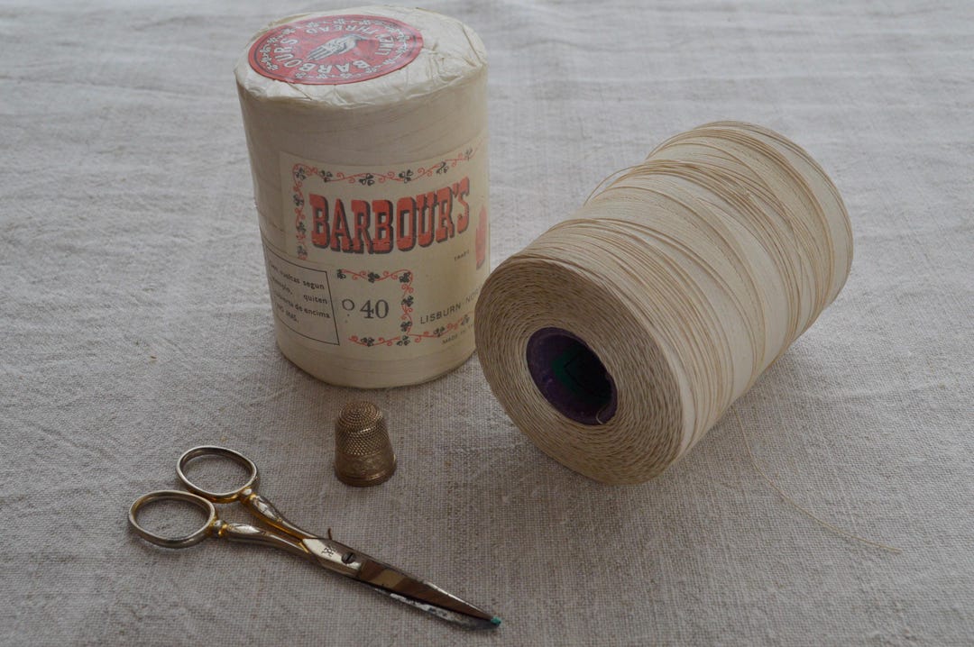 40/3 Cord Barbour's Irish Linen Thread, a Large Spool of Vintage Thread ...