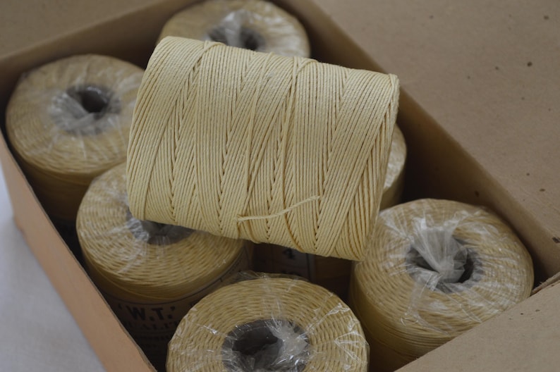 Large 270g Spool of Campbell's Irish Linen Thread No 10 4 Cord Cream ...