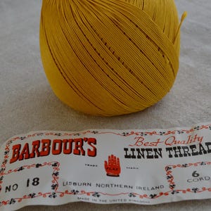 Large Spool of 18/6 Cord Yellow Barbour's Irish Linen Thread - Etsy