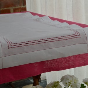 Irish Linen Drawn Threadwork Table Runner 45 X 20 Inches From the 1950s ...