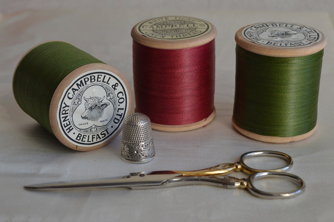 Spool of Campbell's Irish Linen Sewing Machine Thread No 60 Red or ...