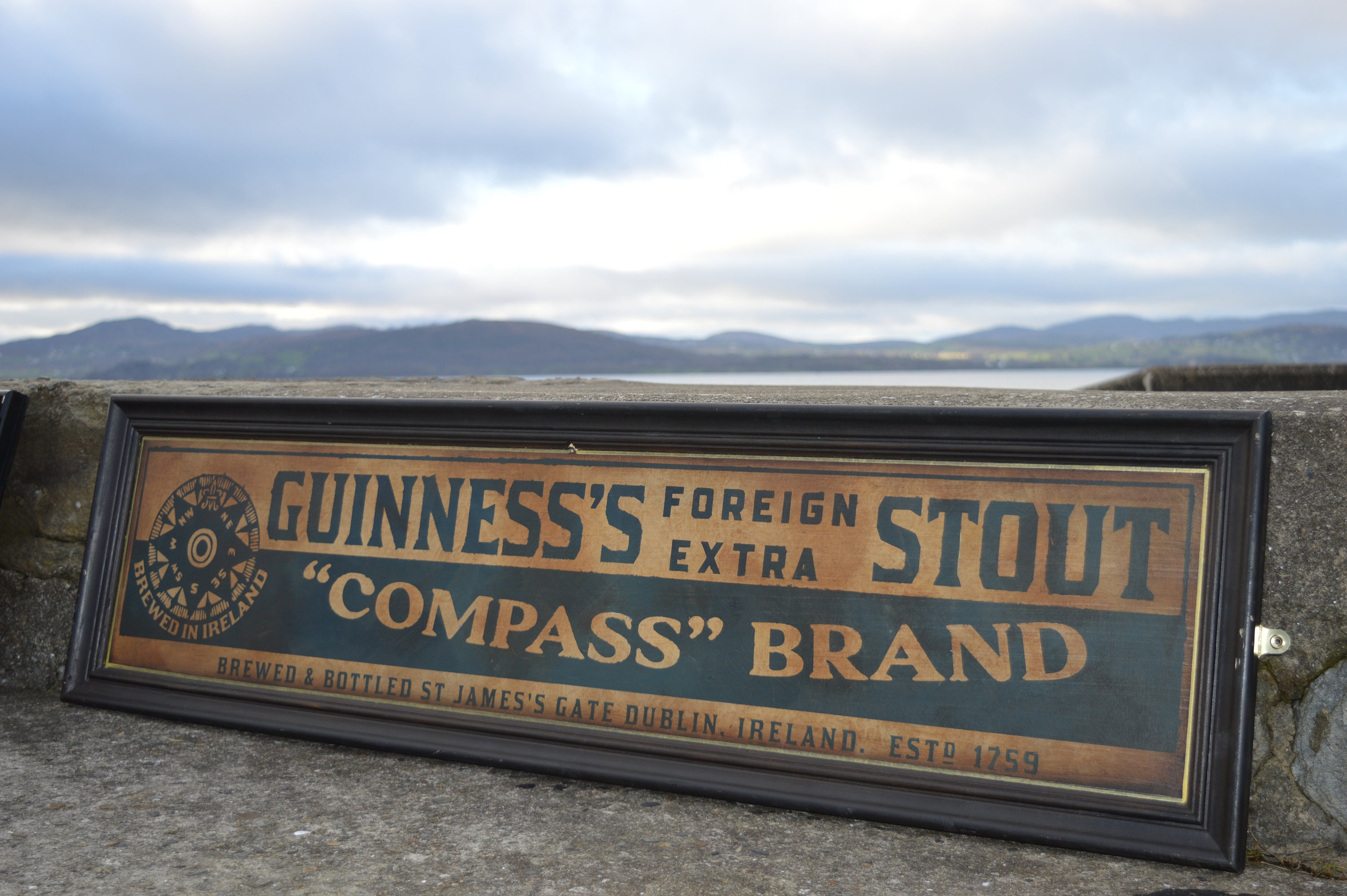 Old Guinness Sign Compass Guinness Antique Look Painted Sign - Etsy