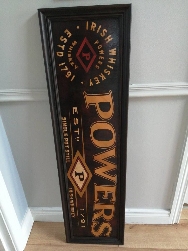 Hand painted Irish pub signage Powers | Etsy