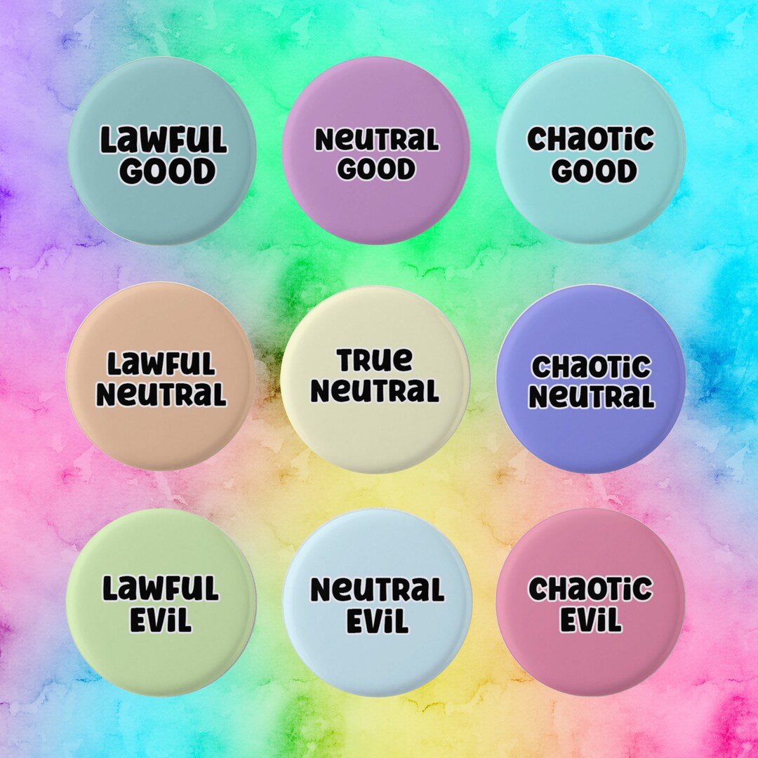 Alignment Chart Badges, DND Badges, Alignment Badges, Alignment Chart ...