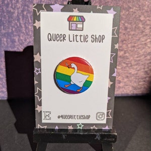 Custom Goose Pride Flag Badge LGBTQ Untitled Goose Game - Etsy