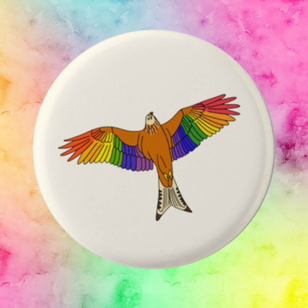 Pride Bird Badge, Pride Flag Badges, Subtle Pride Badge, Lgbtq Badges ...