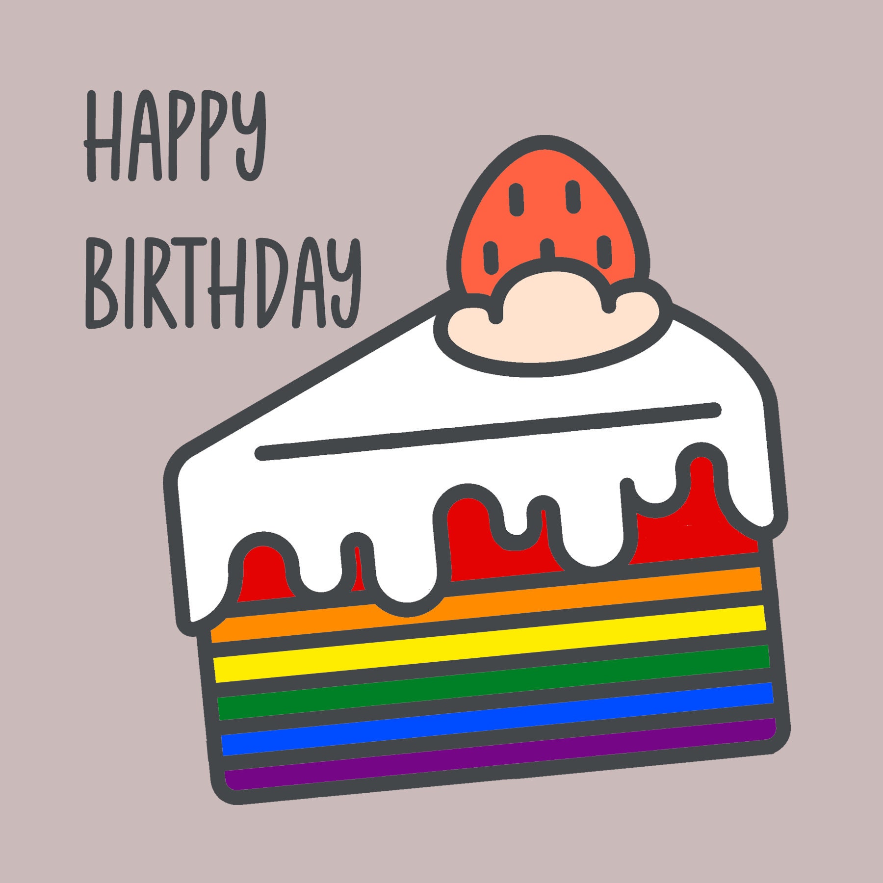 Custom LGBT Pride Flag Birthday Card LGBTQ birthday Card | Etsy