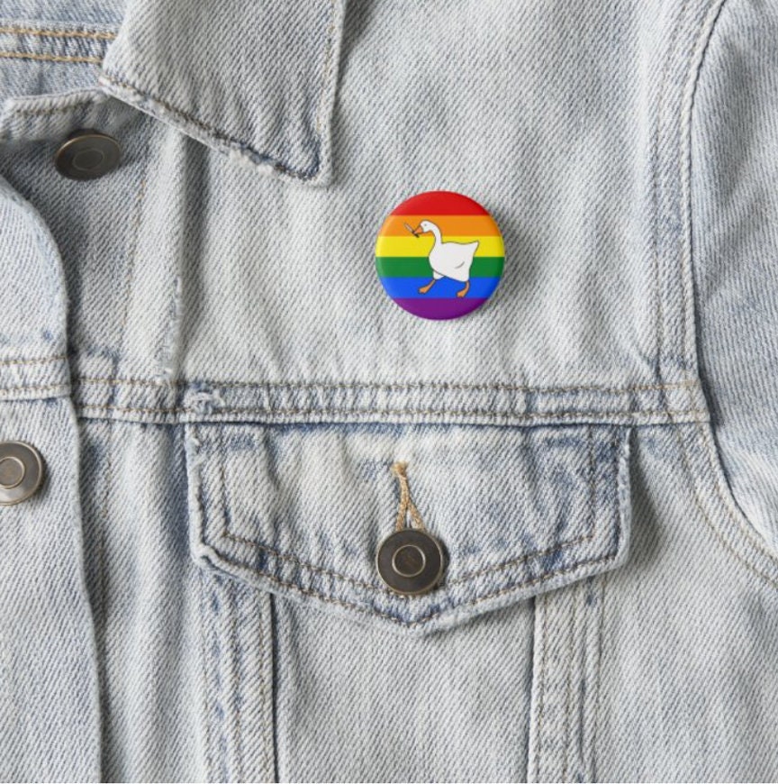 Custom Goose Pride Flag Badge LGBTQ Untitled Goose Game - Etsy UK