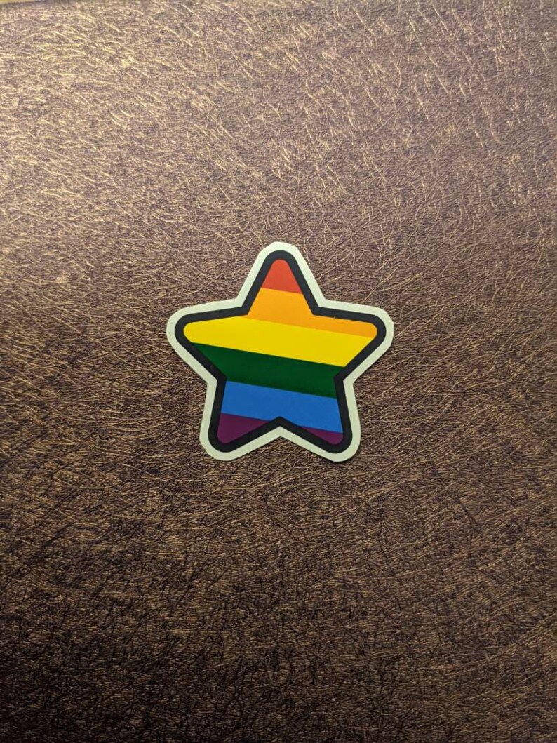 Custom LGBT Pride Flag Star Sticker Pride Flag Stickers LGBT | Etsy