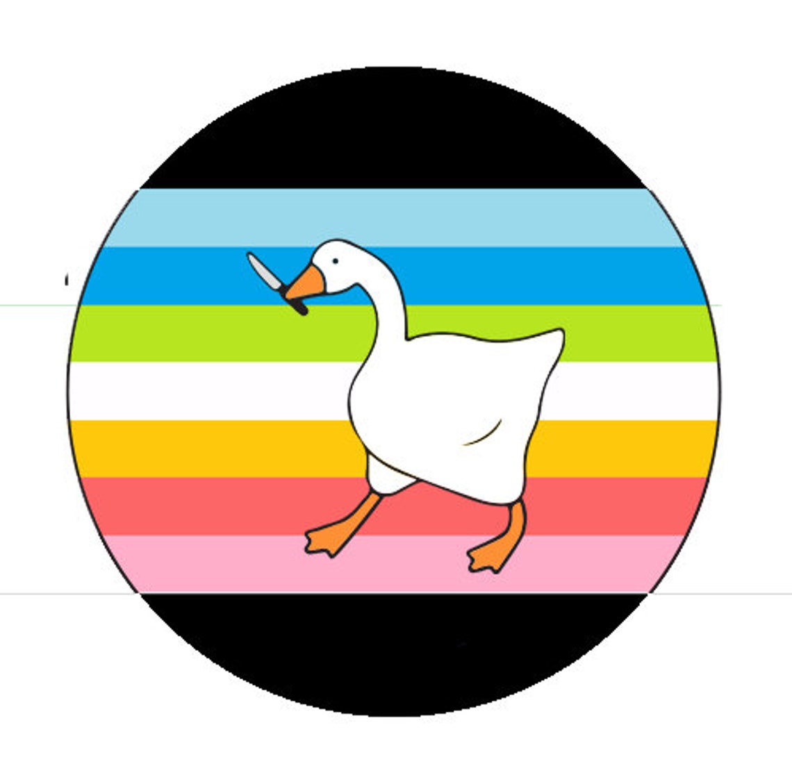 Custom Goose Pride Flag Badge LGBTQ Untitled Goose Game - Etsy UK